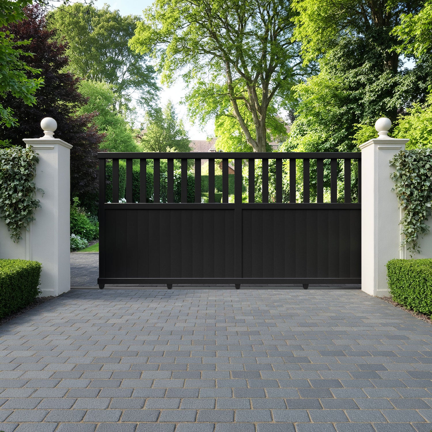 Bramble Aluminium Sliding Straight Top Driveway Gate – Charles & Ivy