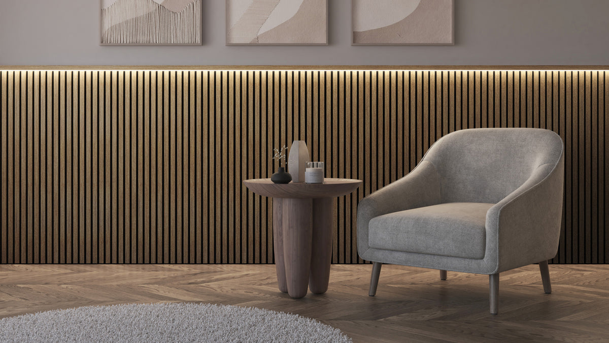 InsuSlat™ Wall Panel - Light Walnut - H120cm x W60cm (Pack of 2) = H12 ...