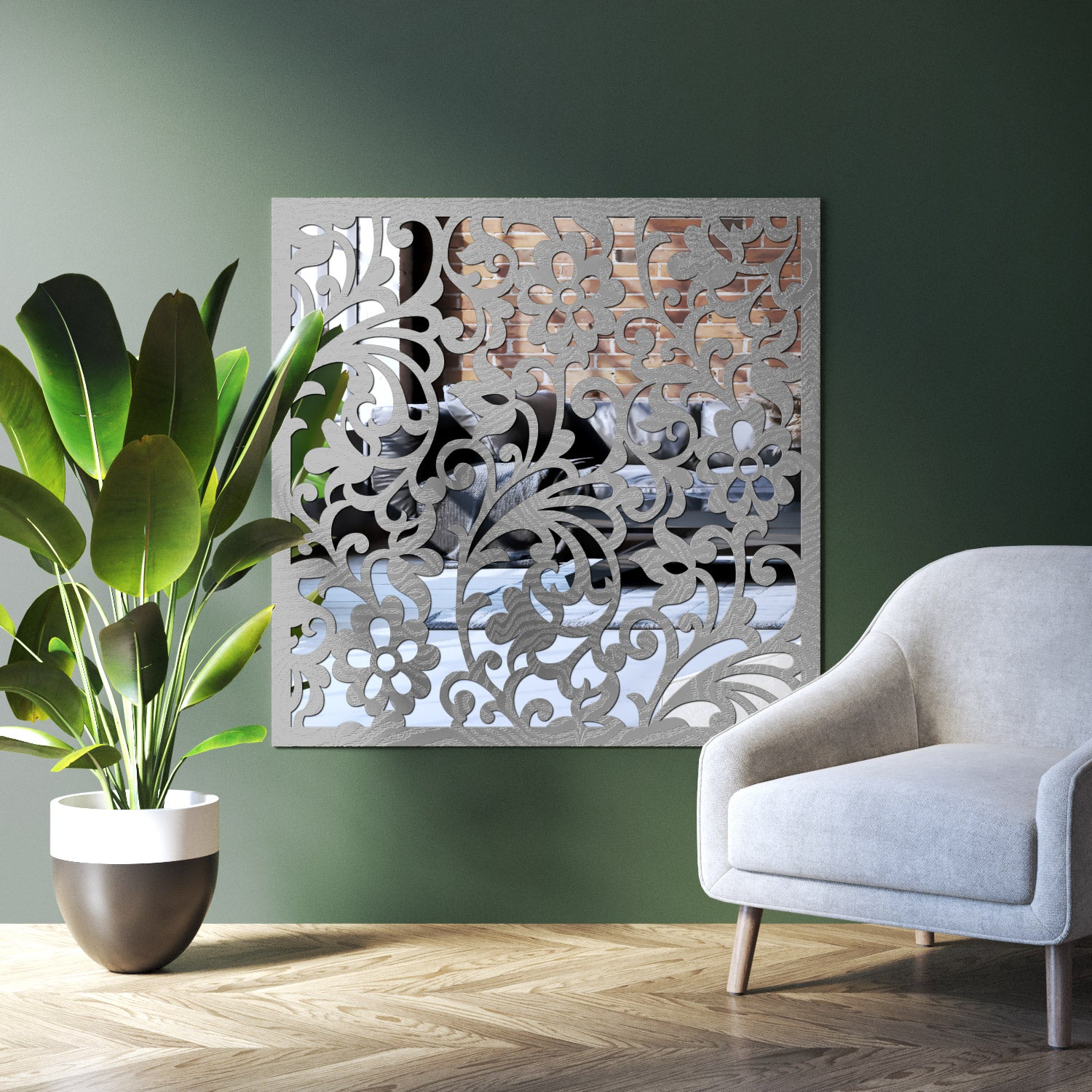 Eden indoor decorative mirrored panel – Charles & Ivy