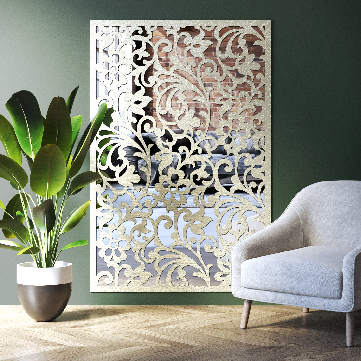 Eden indoor decorative mirrored panel – Charles & Ivy