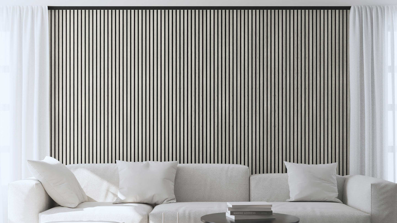 InsuSlat™ Wall Panel - Light Grey - H240cm x W60cm (Pack of 1 ...