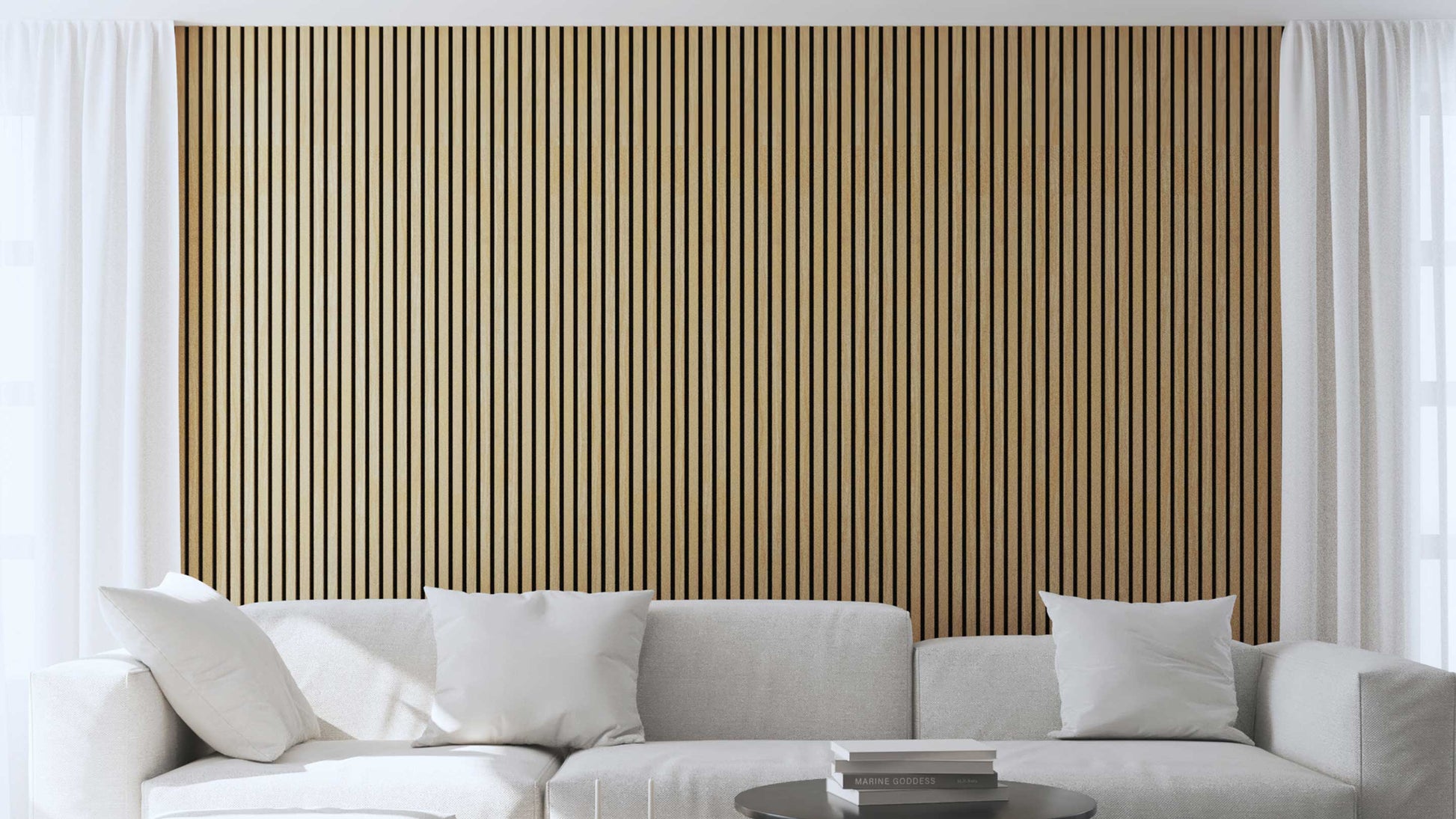 InsuSlat™ Wall Panel - Natural Oak - H240cm x W60cm (Pack of 1 ...