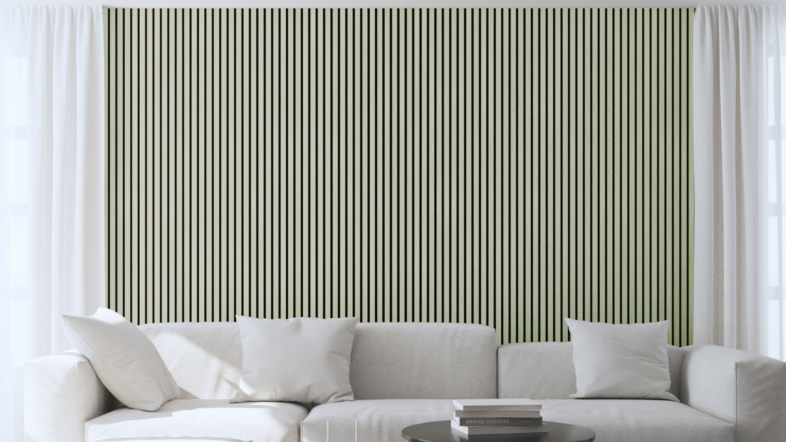 InsuSlat™ Wall Panel - Light Olive - H240cm x W60cm (Pack of 1 ...