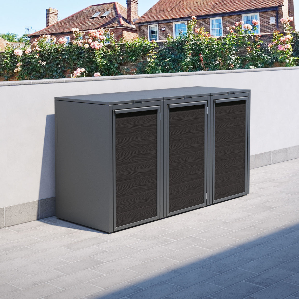Grey 3 Bin Store with Classic Door Slat – Charles & Ivy