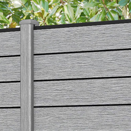 Fusion Fence Panel - Light Grey - with our composite posts – Charles & Ivy