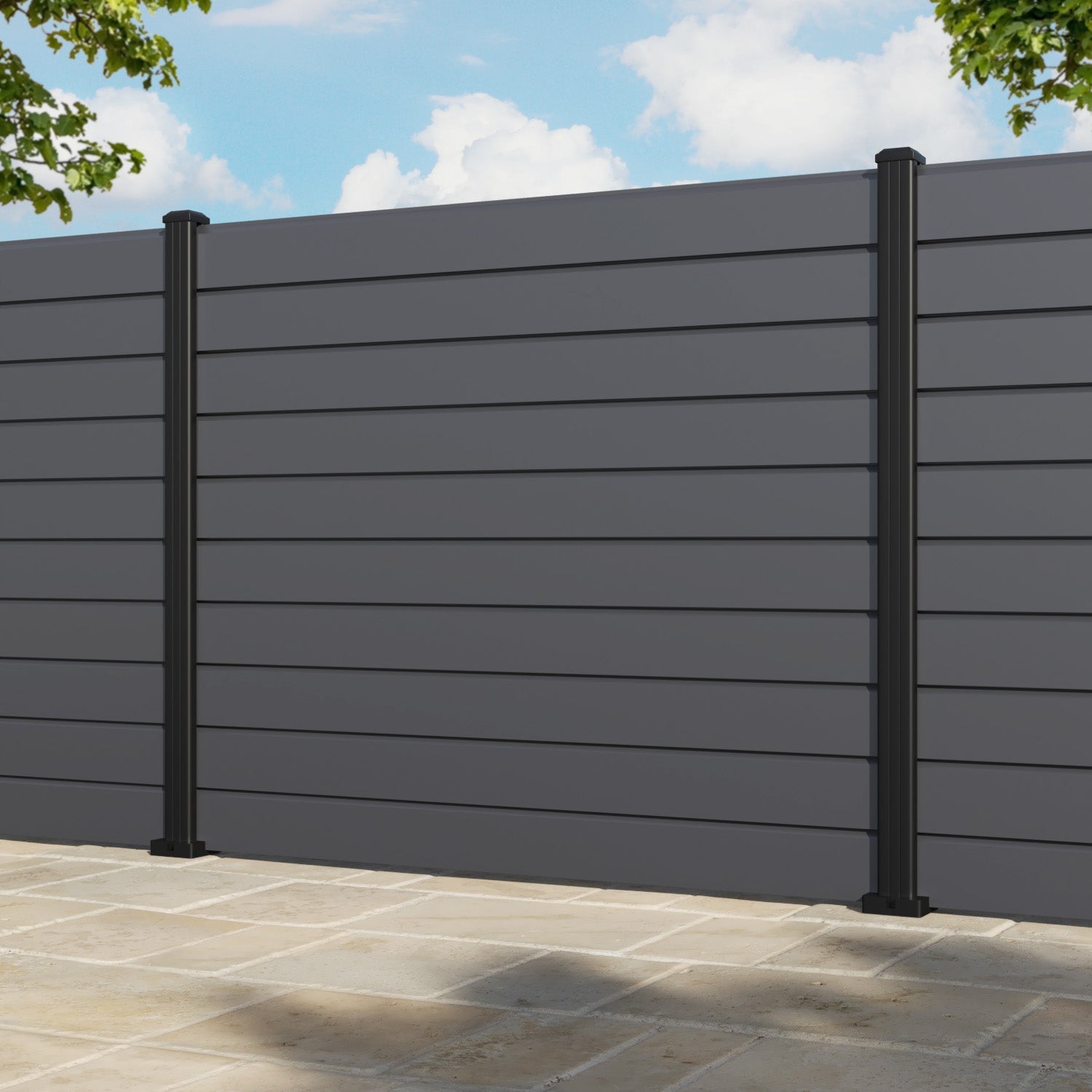 Louvre Aluminium Fence Panel - with aluminium posts – Charles & Ivy
