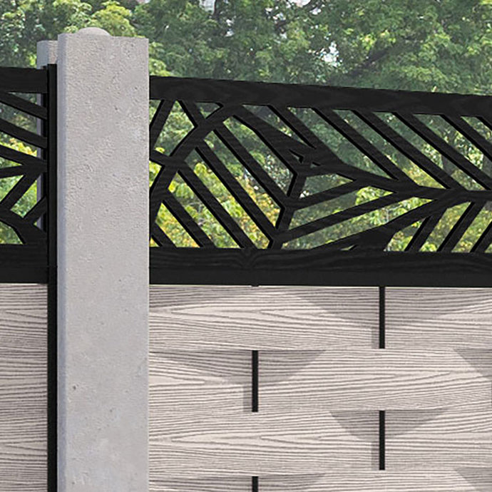 Ripple Habitat Fence Panel - Mid Stone - for existing concrete posts ...