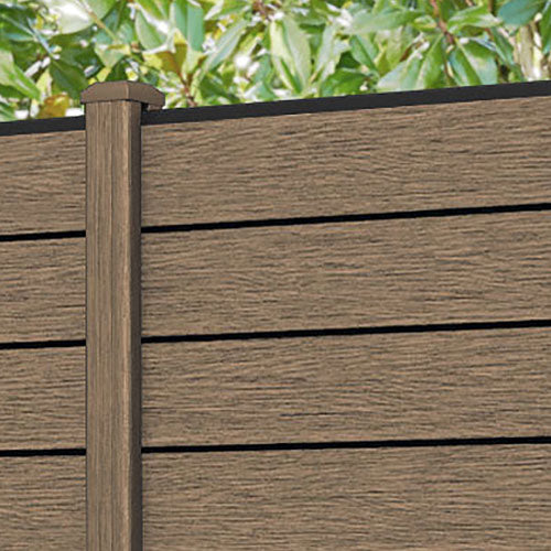 Fusion Fence Panel - Teak - with our composite posts – Charles & Ivy