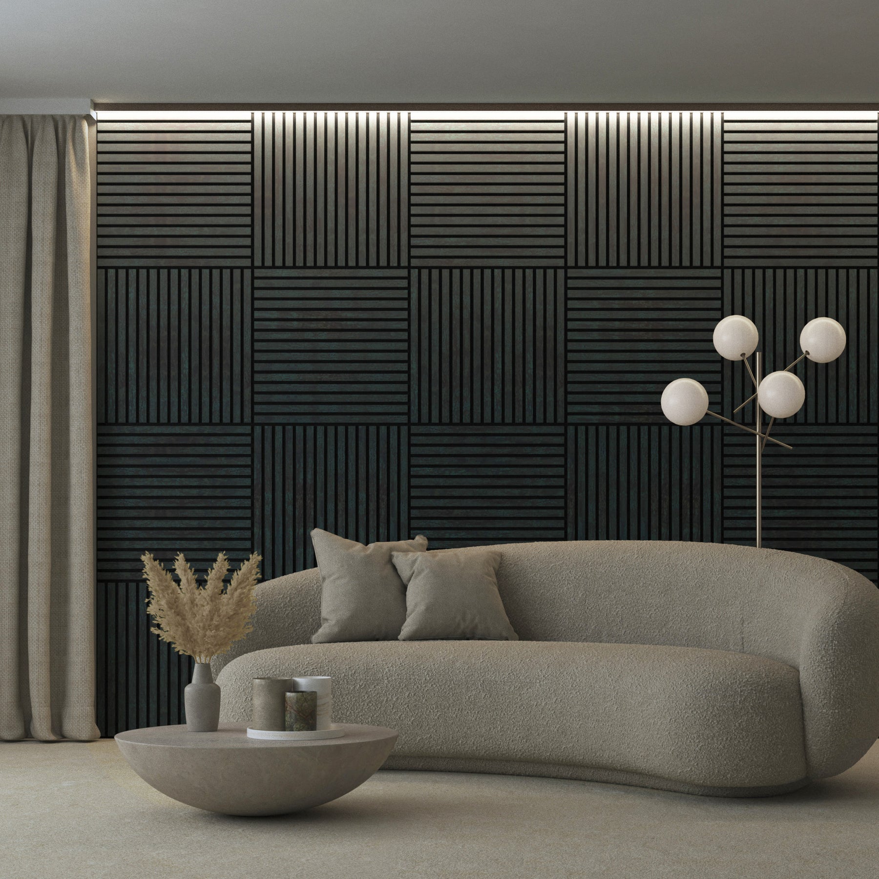 InsuSlat™ Wall Panel - Antique Tiffany - H60cm x W60cm (Pack of 4) = H ...