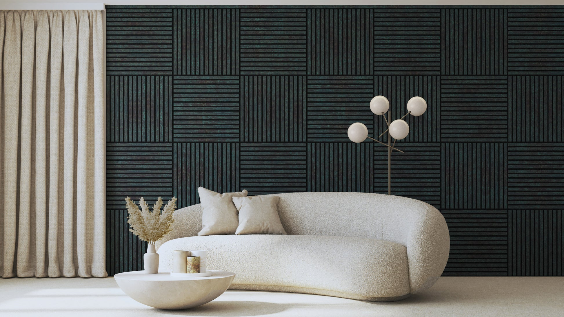 InsuSlat™ Wall Panel - Antique Tiffany - H60cm x W60cm (Pack of 4) = H ...