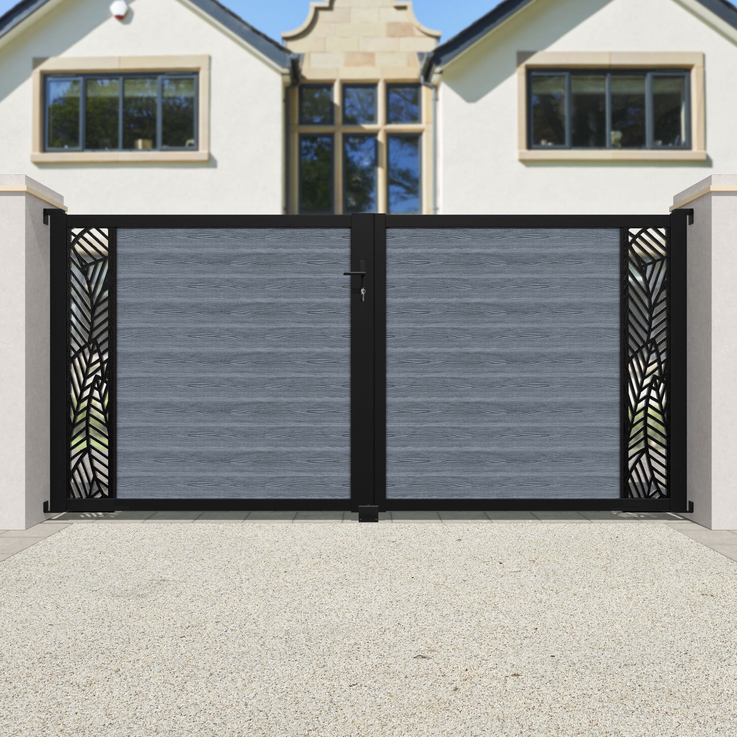 Classic Habitat Straight Top Driveway Gate - Anthracite - End Screen ...