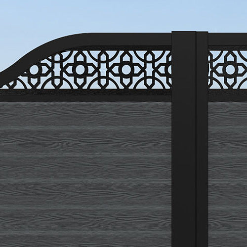 Classic Nabila Curved Top Driveway Gate - Dark Grey - Top Screen ...