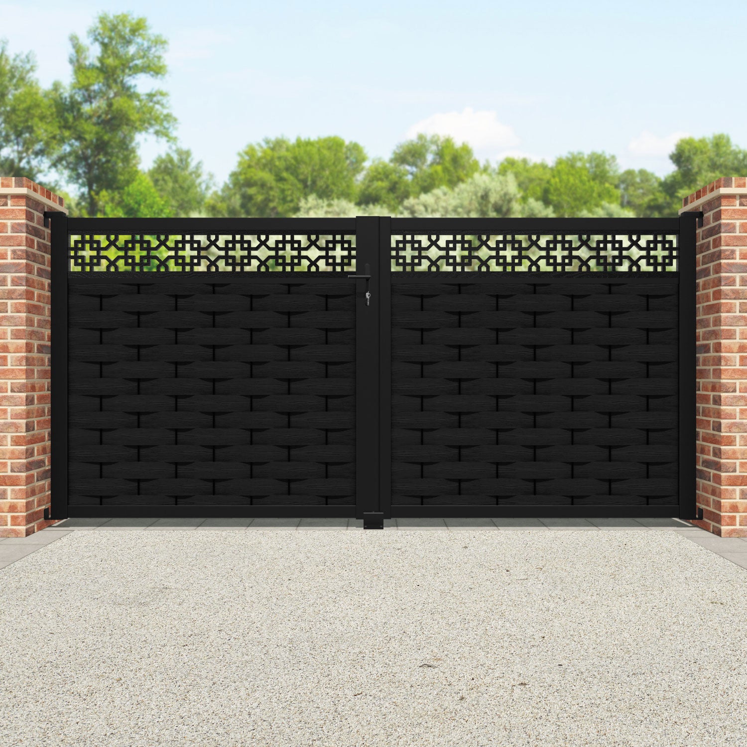 Ripple Zaria Straight Top Driveway Gate - Black - Top Screen – Charles ...
