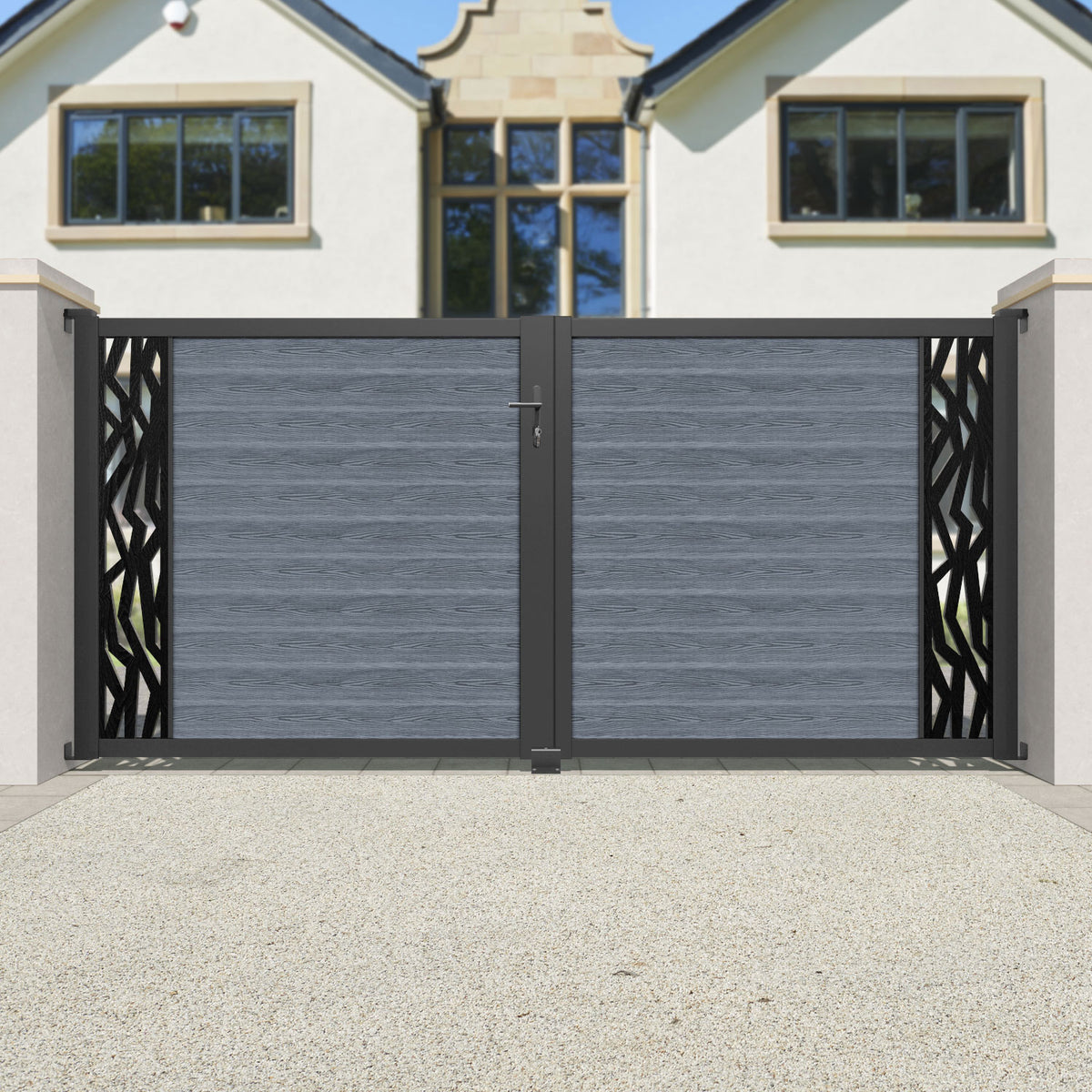 Classic Zenith Straight Top Driveway Gate - Anthracite - End Screen ...