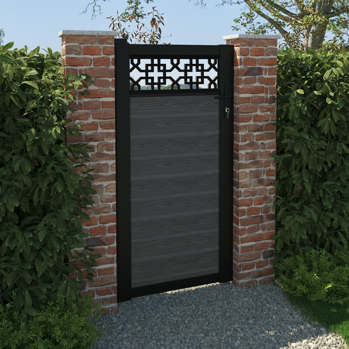 Classic Zaria Pedestrian Gate - Dark Grey – Charles & Ivy