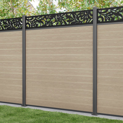 Classic Heritage Fence Panel - Light Oak - with our aluminium posts ...