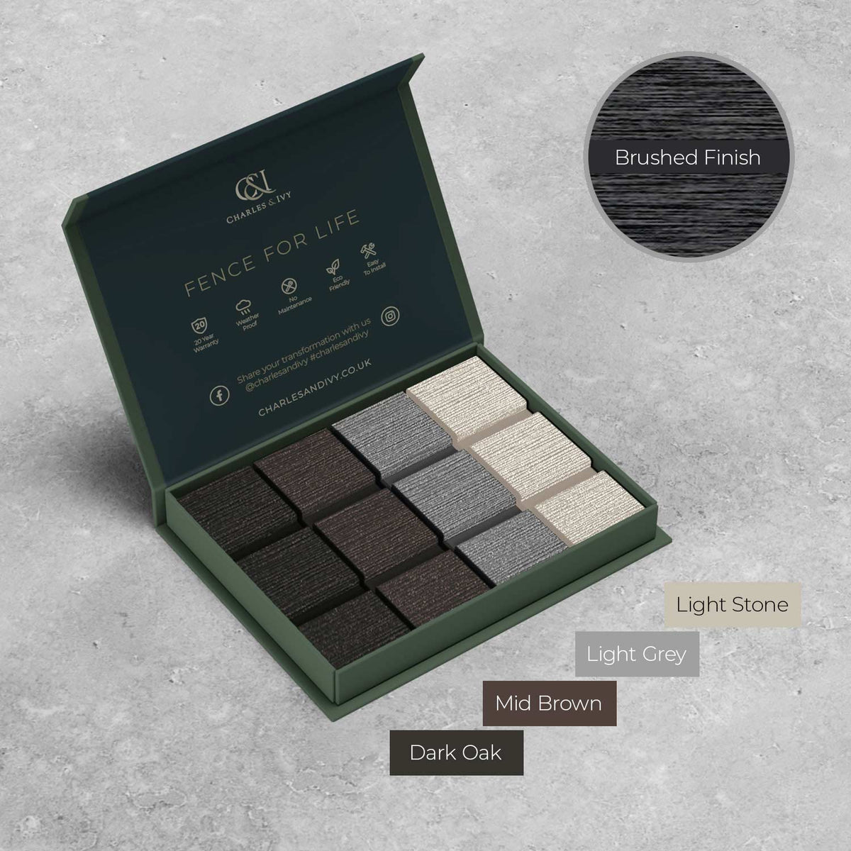 Hudson (Brushed Finish) - Fence Slat Sample Pack – Charles & Ivy