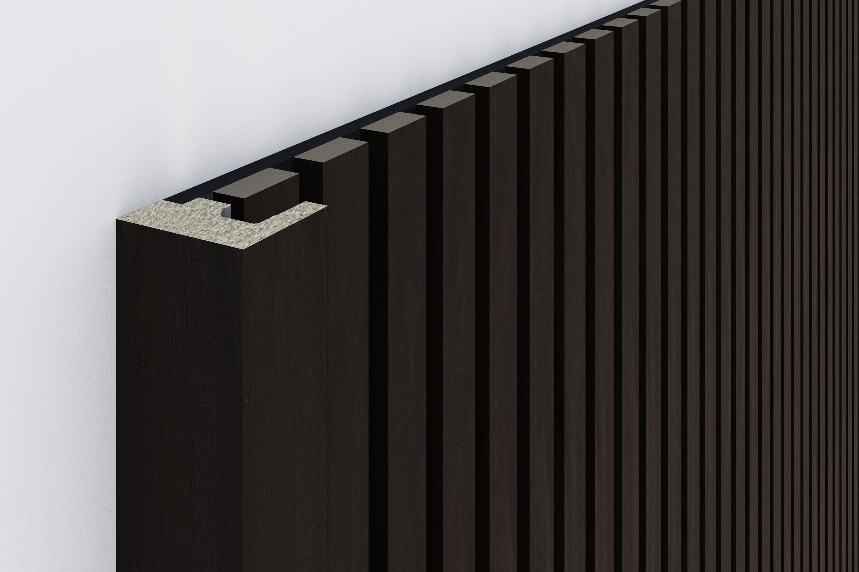 InsuSlat™ - Pair of Side Trim Battens - American Walnut – Charles & Ivy