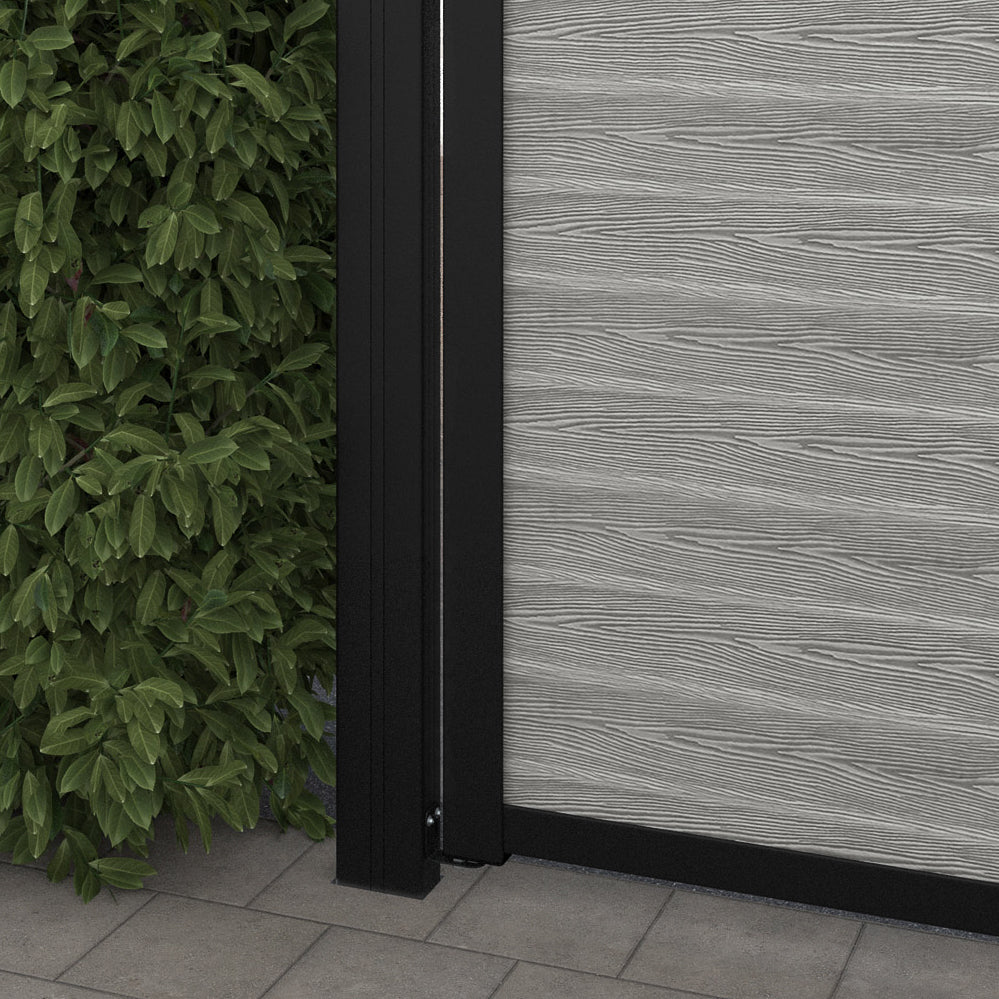 Classic Shatter Split Screen Straight Top Driveway Gate - Light Grey ...