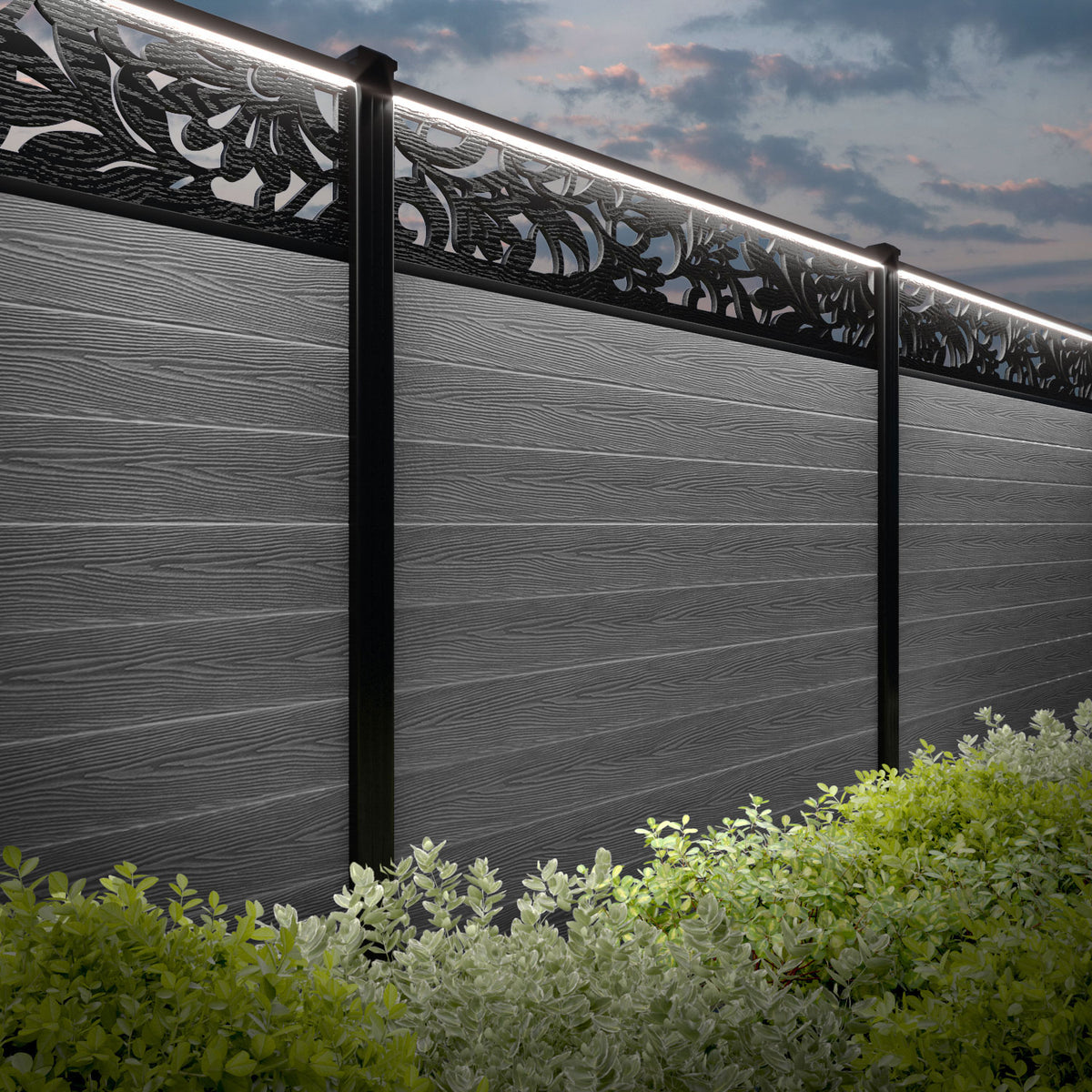 Classic Heritage Fence Panel - Light Grey - with our composite posts ...