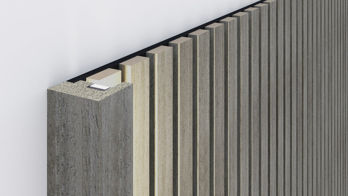 InsuSlat™ - Pair of Side Trim Battens - Mid Grey – Charles & Ivy