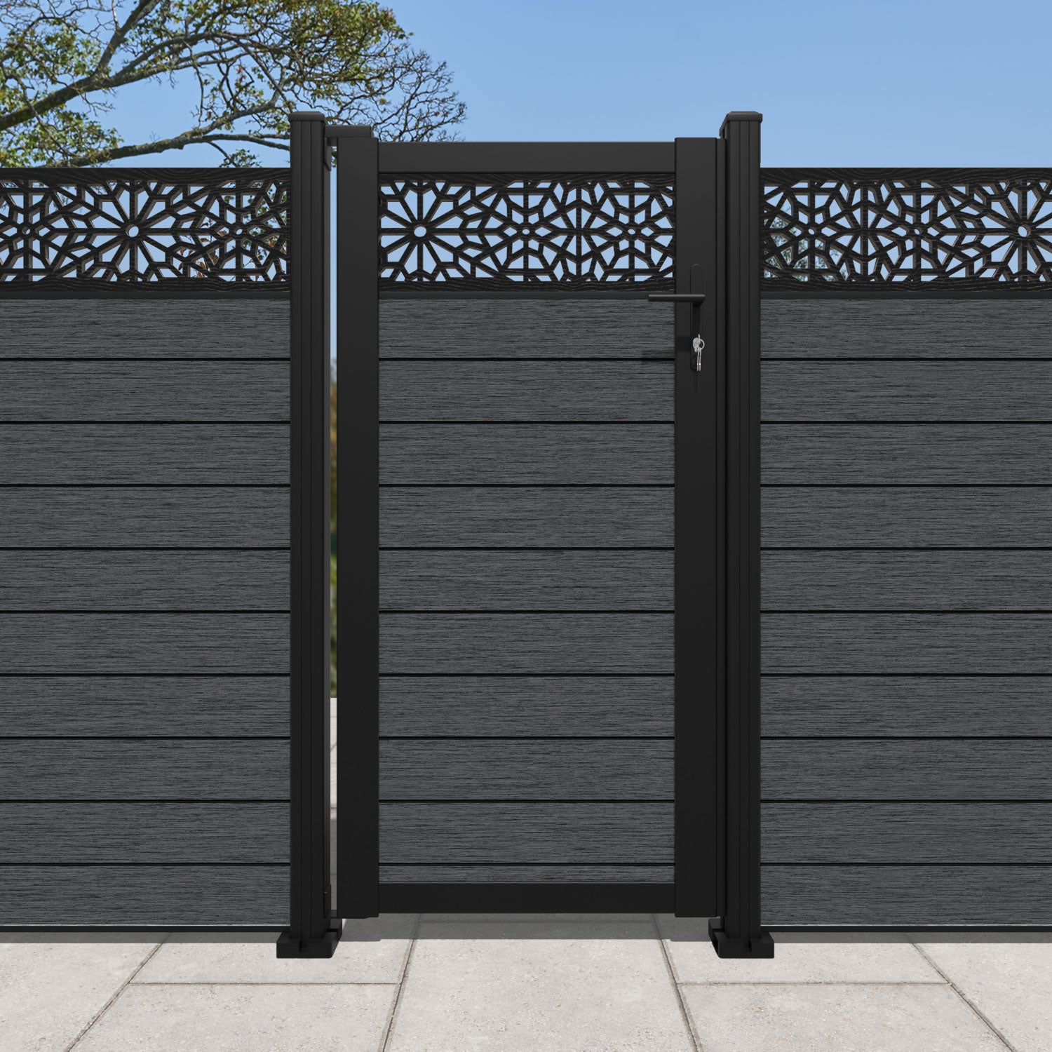 Fusion Alnara Pedestrian Gate - Dark Grey – Charles & Ivy