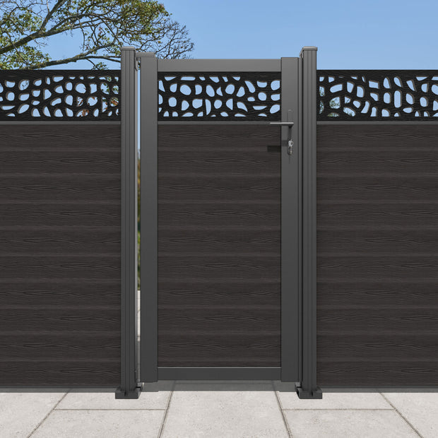Classic Pebble Pedestrian Gate - Dark Oak – Charles & Ivy