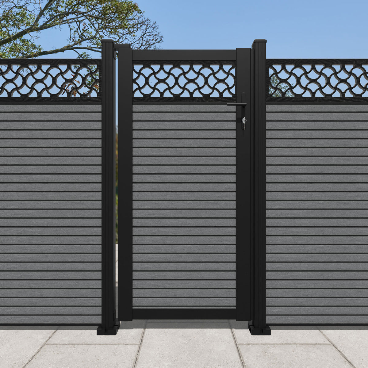 Hudson Zaria Pedestrian Gate - Mid Grey – Charles & Ivy