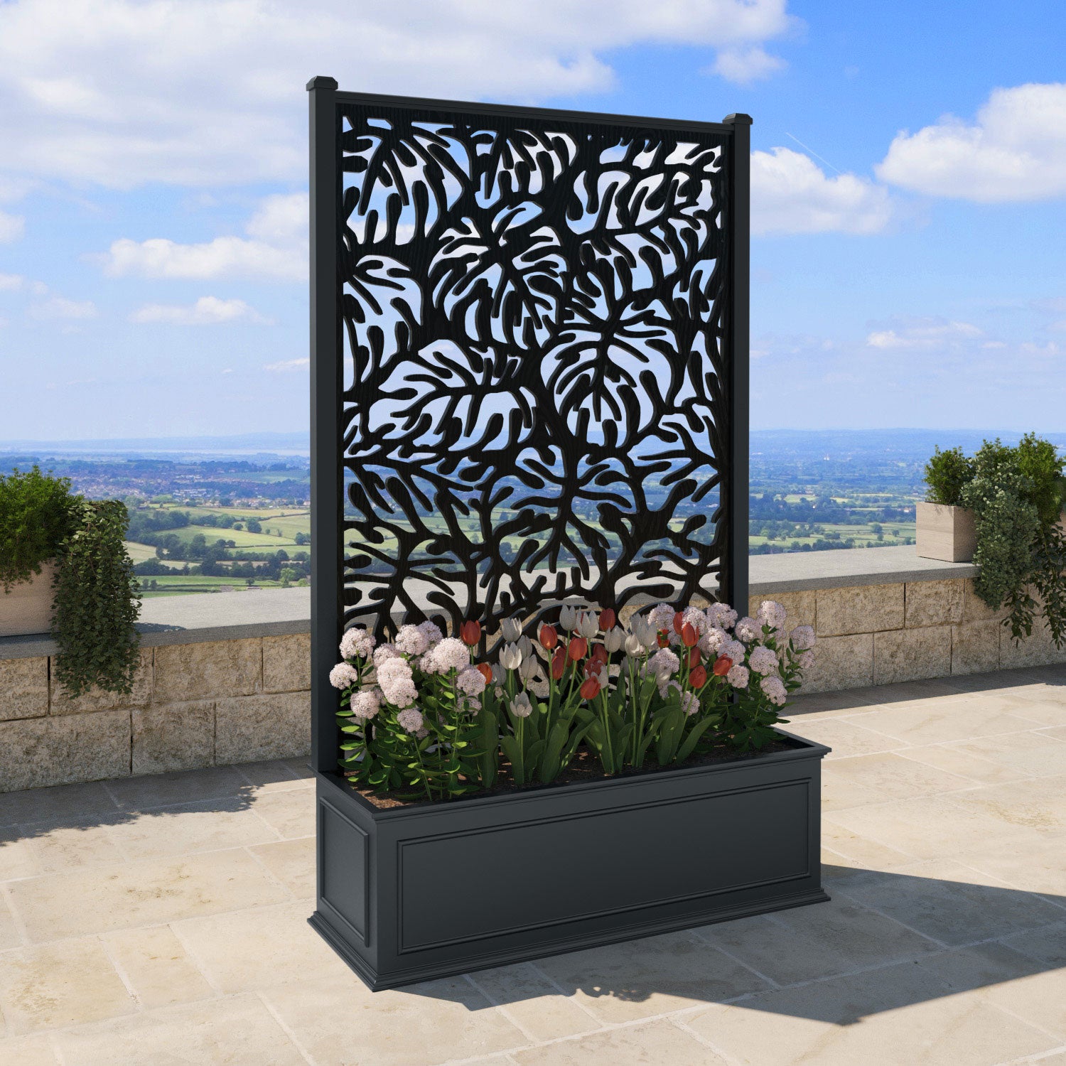 Windsor - Extra Large High Planter - Botanic Screen – Charles & Ivy