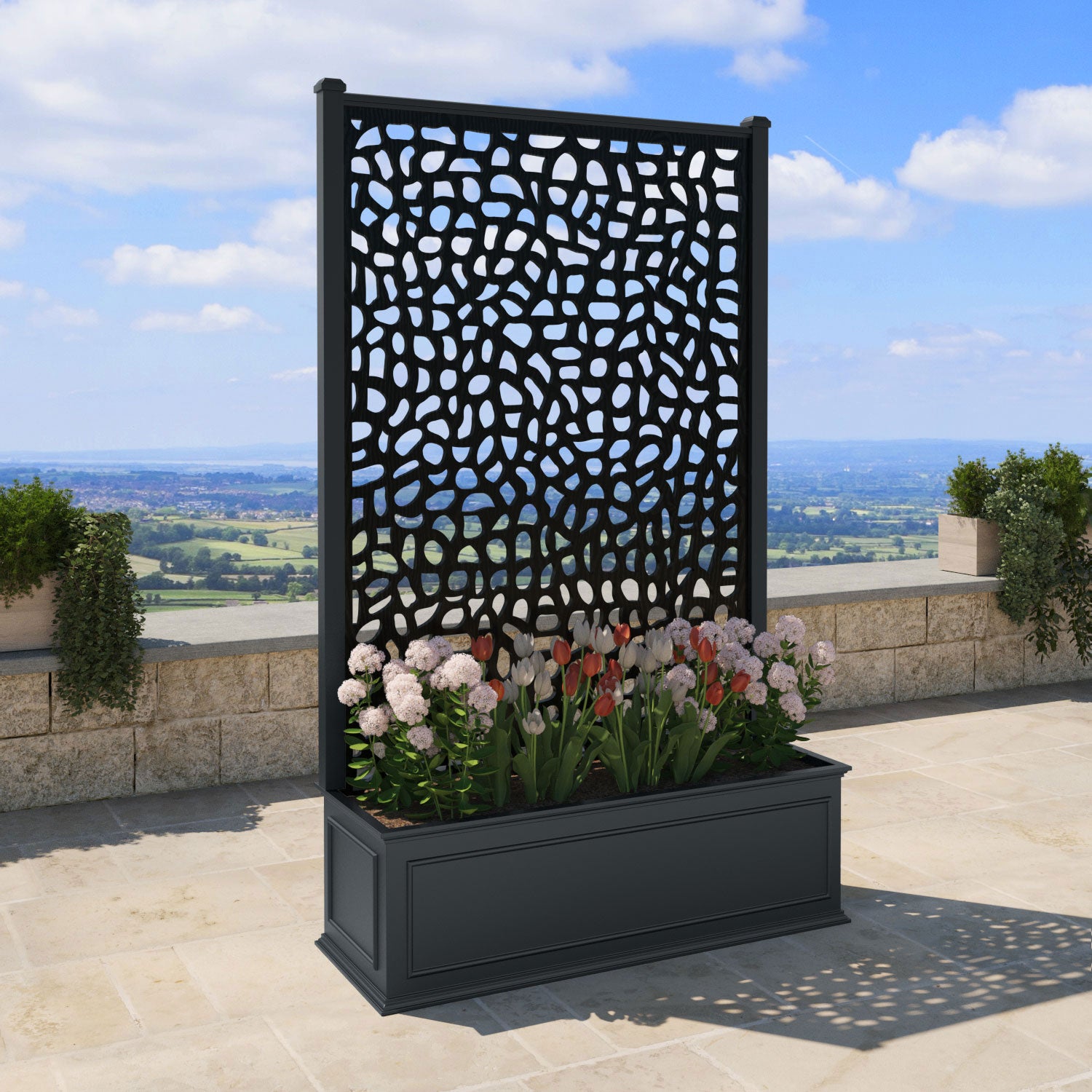 Windsor - Extra Large High Planter - Pebble Screen – Charles & Ivy