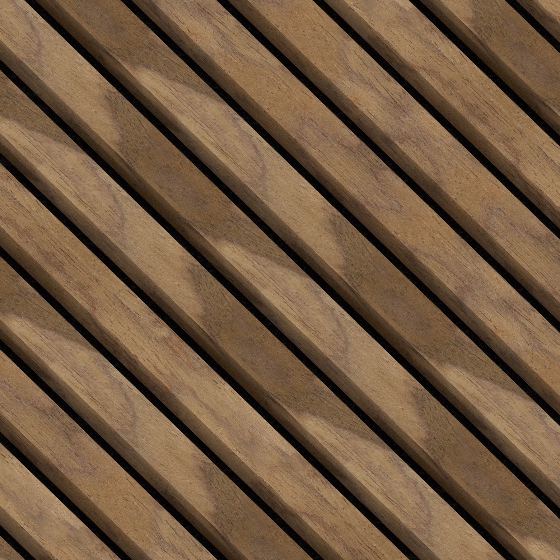 InsuSlat™ Wall Panel - Mid Walnut - H60cm x W60cm (Pack of 4) = H240cm ...