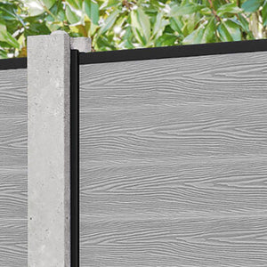Classic Fence Panel - Light Grey - for existing concrete posts ...