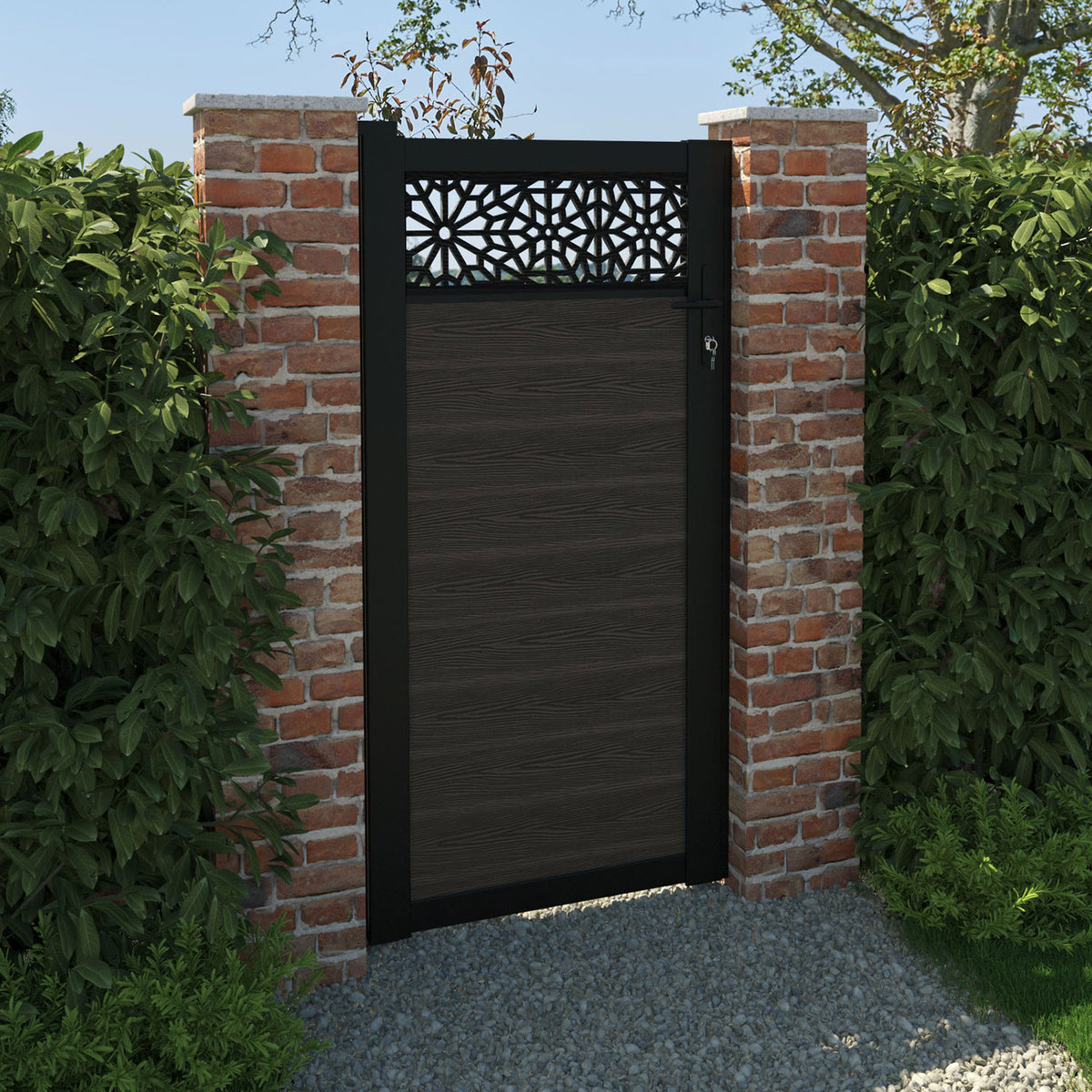 Classic Alnara Pedestrian Gate - Dark Oak – Charles & Ivy