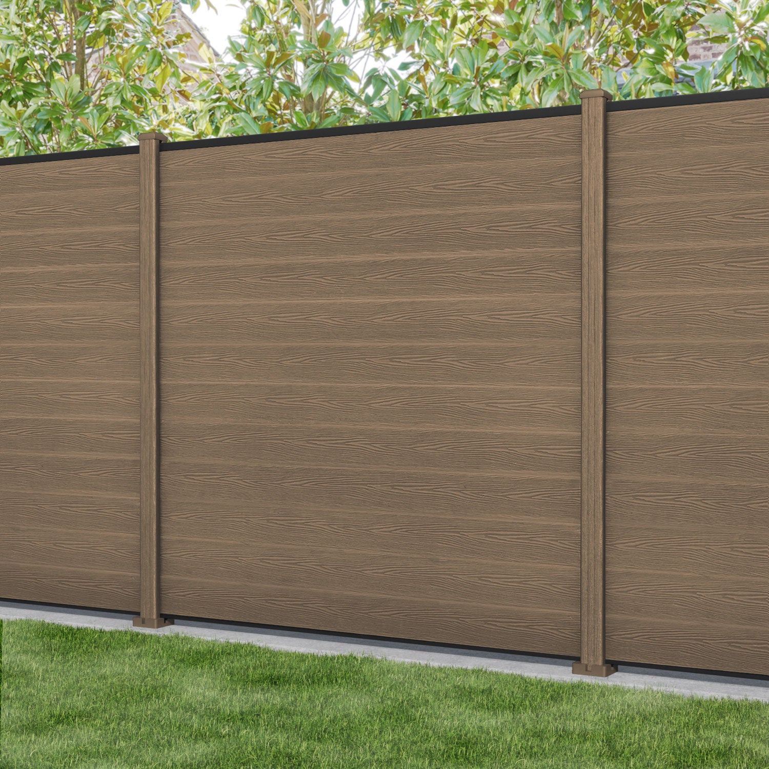 Classic Fence Panel - Teak - with our composite posts – Charles & Ivy