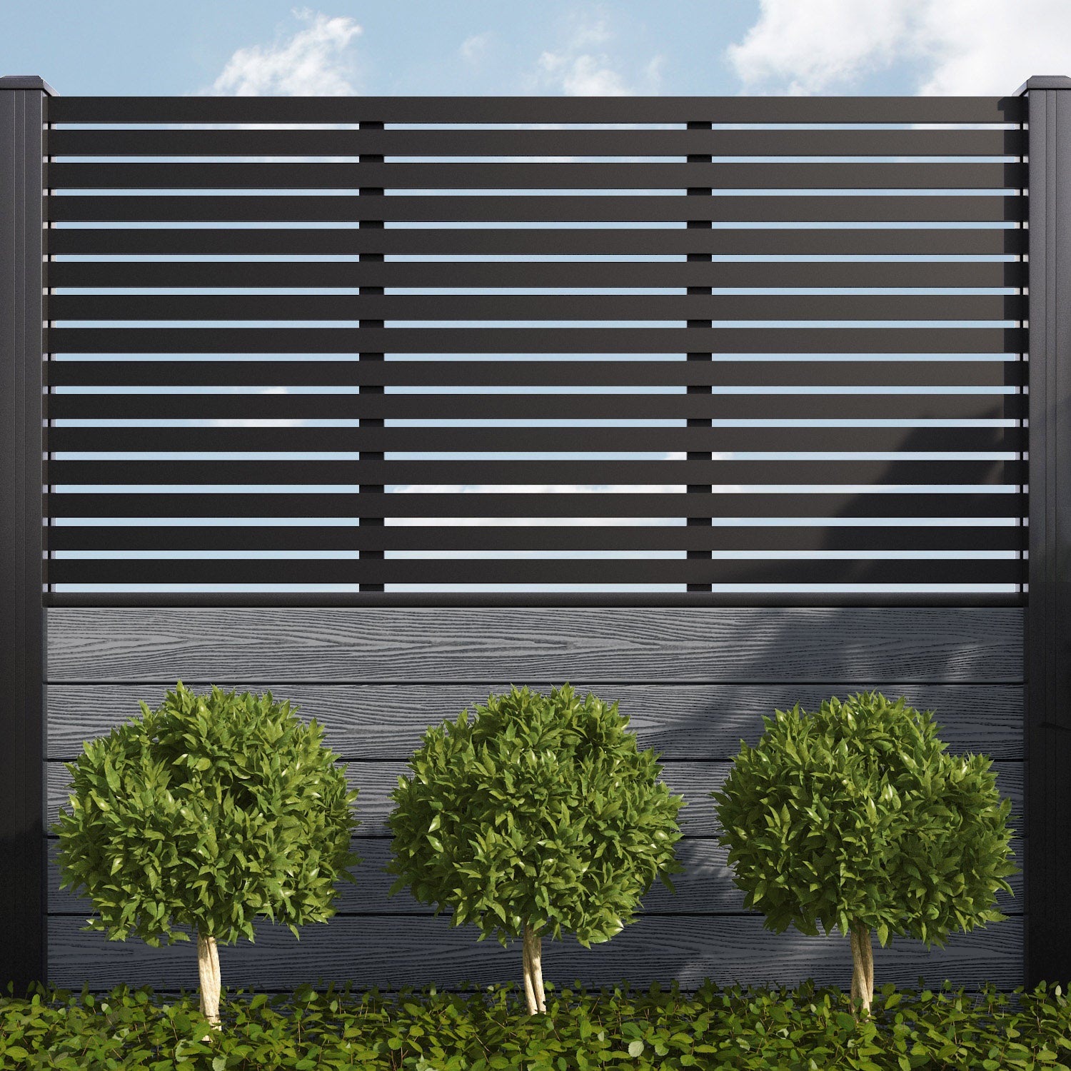 Slatted fence screen – Charles & Ivy