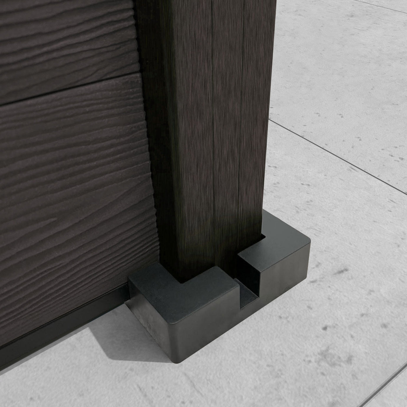 Classic Zenith Fence Panel - Dark Oak - with our composite posts ...
