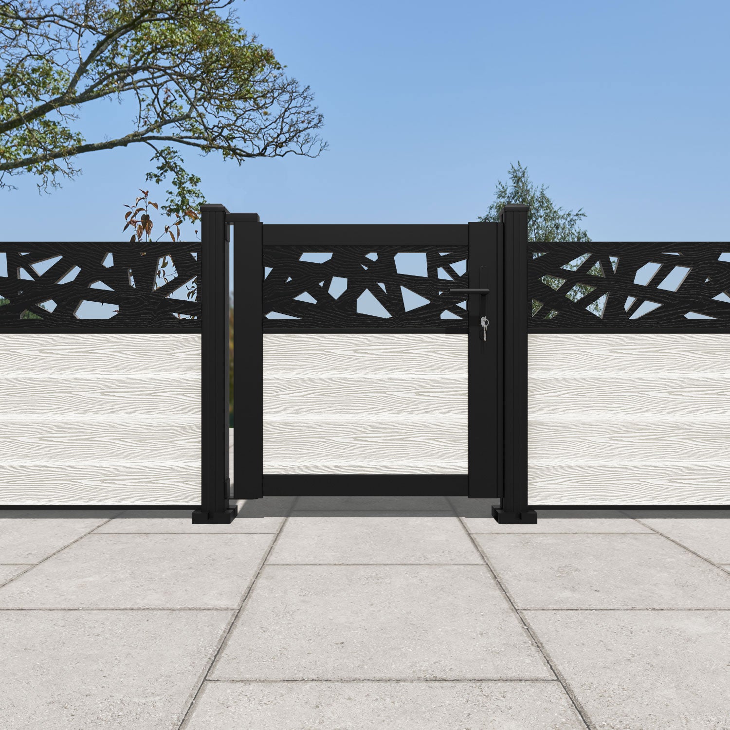 Classic Prism Pedestrian Gate - Light Stone – Charles & Ivy