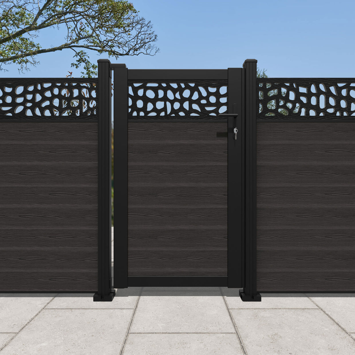 Classic Pebble Pedestrian Gate - Dark Oak – Charles & Ivy