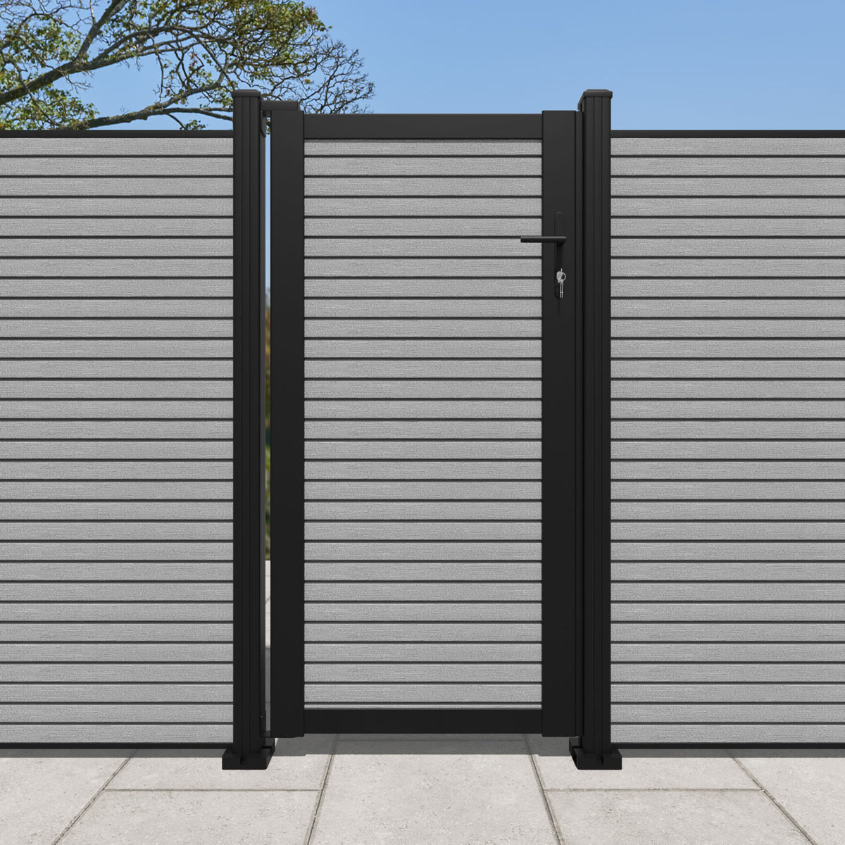 Hudson Pedestrian Gate - Light Grey – Charles & Ivy