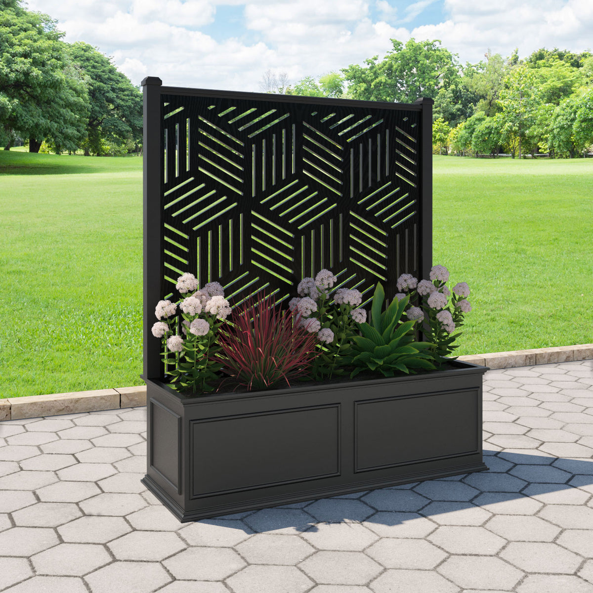 Windsor - Extra Large Low Planter - Cubed Screen – Charles & Ivy