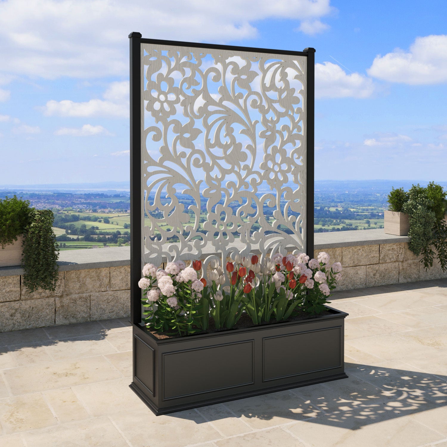Windsor - Extra Large High Planter - Eden Screen – Charles & Ivy